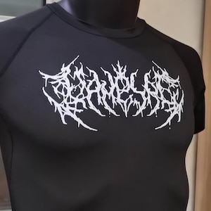 Diaphthora Black Compression Shirt for Men Gym Fitness Muscle Athletic ...