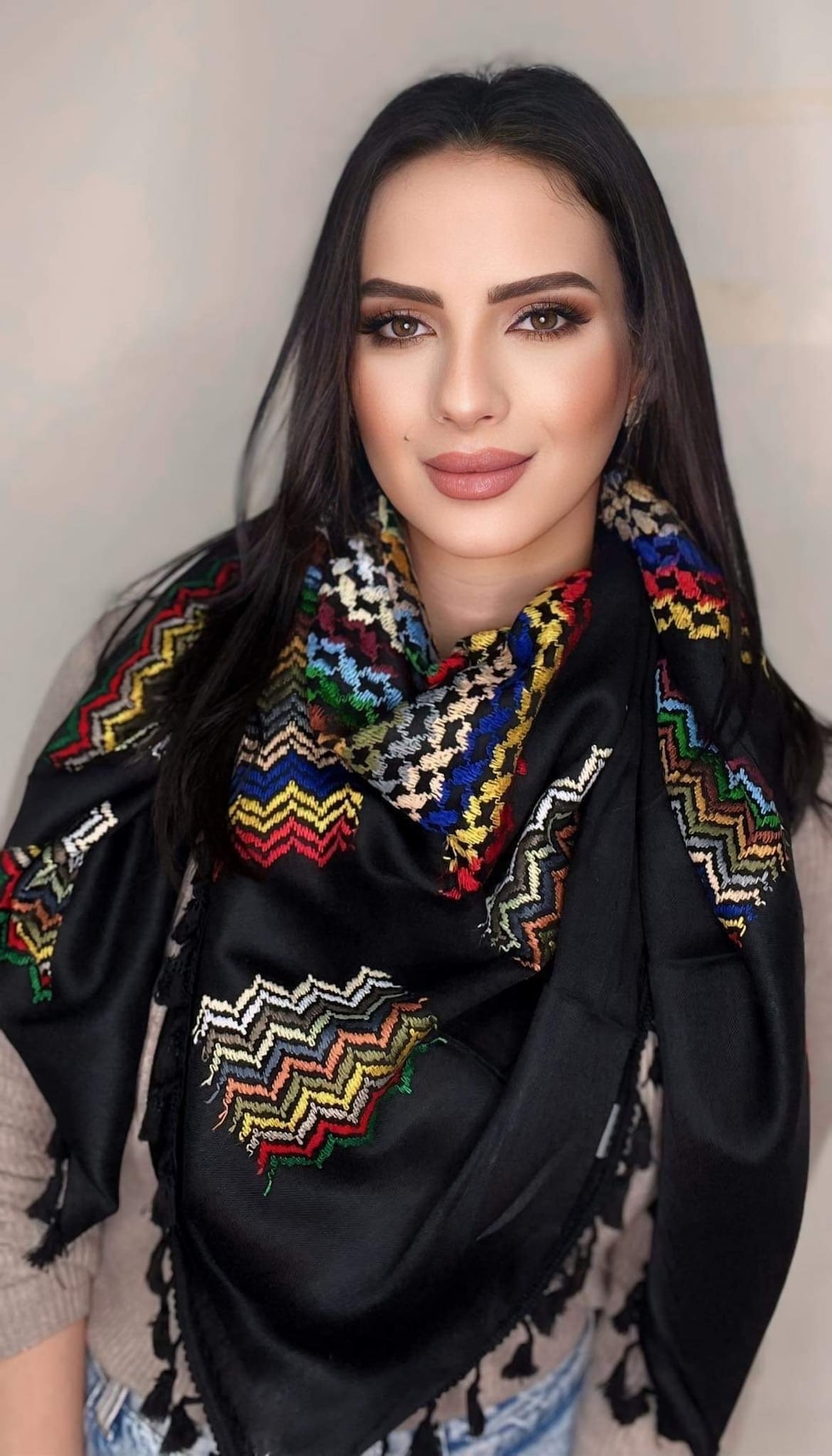 Hirbawi Kufiya Original Made in Palestine, Red & Colored - Etsy