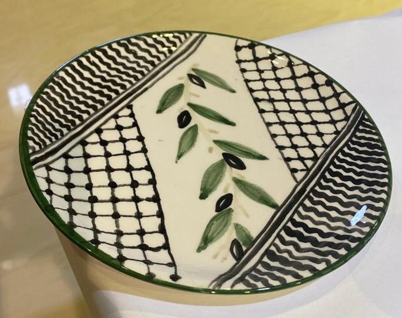 Kufiya Tea Cup , Palestinian , Handmade , Olives , Palestine - Etsy UK