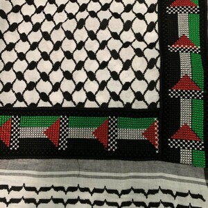 Traditional Kufiya With Flag Keffeyeh Kuffiya, Kefeyah, Palestine, Flag ...
