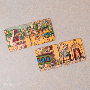 Jerusalem Ka’ek Cart , Jerusalem Coasters, Palestine, Palestinian - Etsy