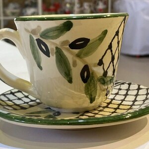 Kufiya Tea Cup , Palestinian , Handmade , Olives , Palestine - Etsy