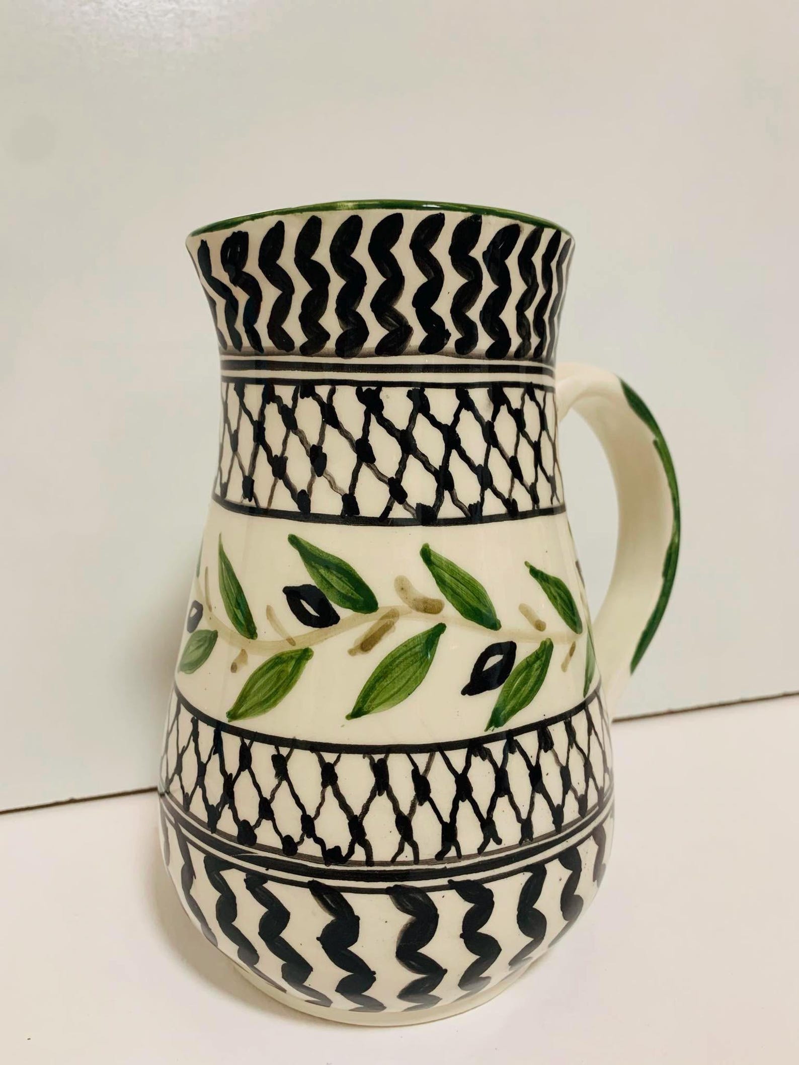 Kufiya Tea Cup , Palestinian , Handmade , Olives , Palestine - Etsy UK