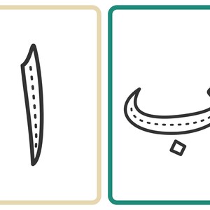 Printable Flashcard Hijaiyah Arabic Tracing for Toddler and ...