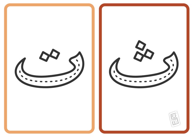Printable Flashcard Hijaiyah Arabic Tracing for Toddler and ...