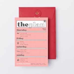 Girls Weekend Trip - Invitation and Itinerary - Canva Template - Etsy