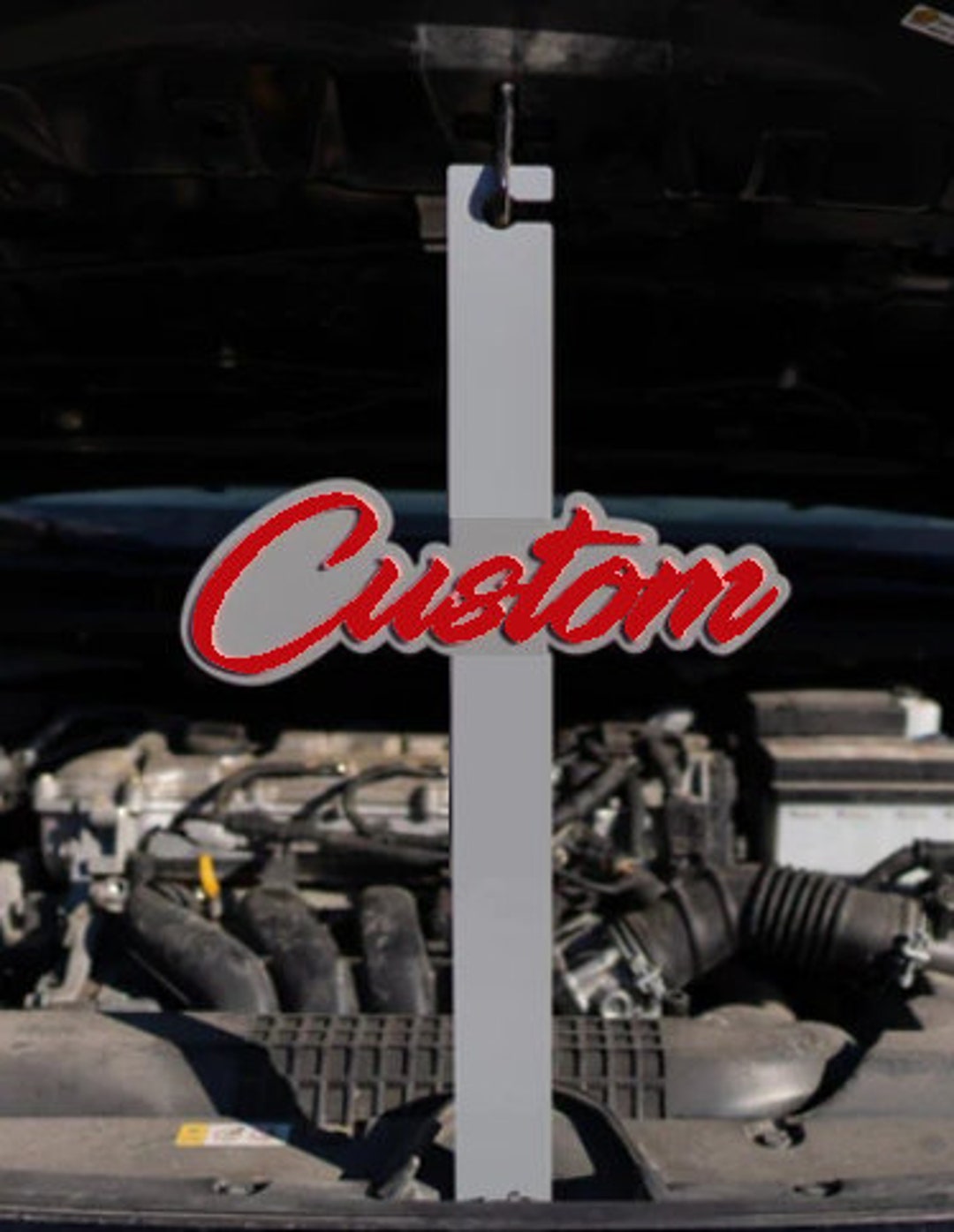 Custom Car Show Stainless Steel Acrylic Hood Prop With Custom Letter ...