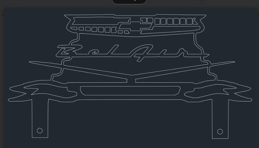Chevy Bel Air Plaque Personelize Cnc Cutting Brushed Aluminum Metal ...