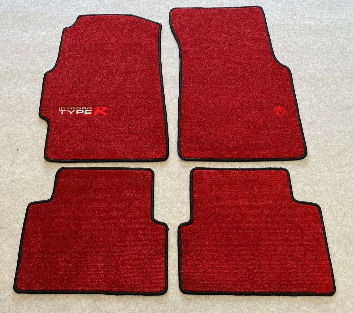 For Acura Integra GS-R Dc2 Coupe Red Black Edge Floor Mat Mats Carpet ...