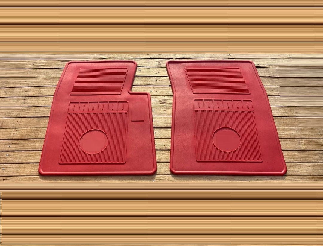 Fit for Ford Ranchero Pickup Truck Floor Mat Rubber Red Set Of2 1957-73 ...