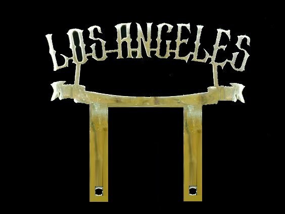 Custom Car Club Lowrider LOS ANGELES Plaque Personelize Cnc Cutting ...