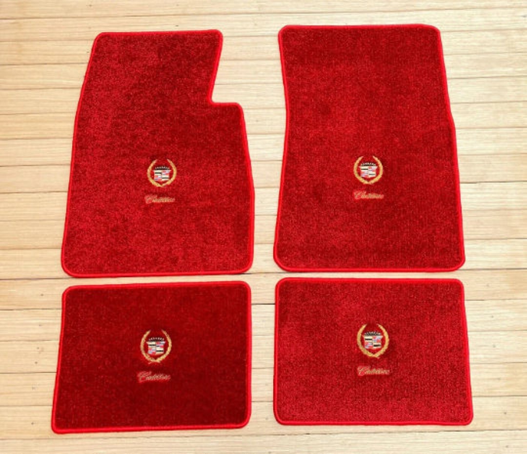For Cadillac Deville Coupe Conv. Hardtop Floor Mats Carpet Red Set Of4 ...