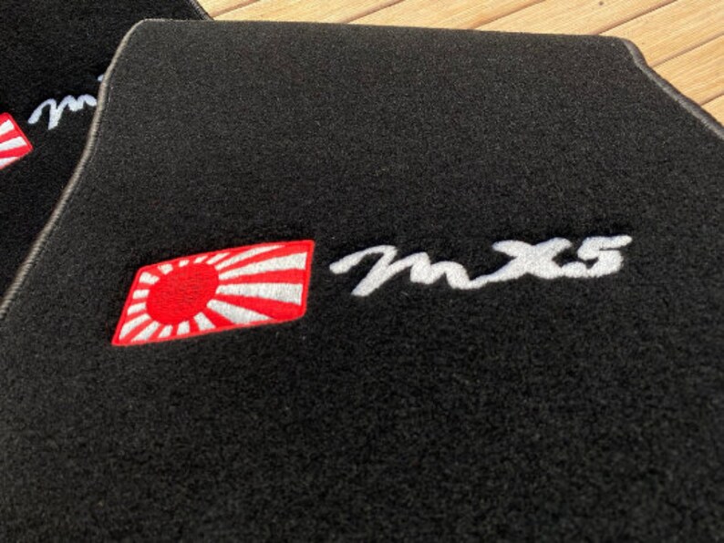 For Mazda Miata MX5 Custom Velour Floor Mats Carpet Black 2pcs 1990-97 ...