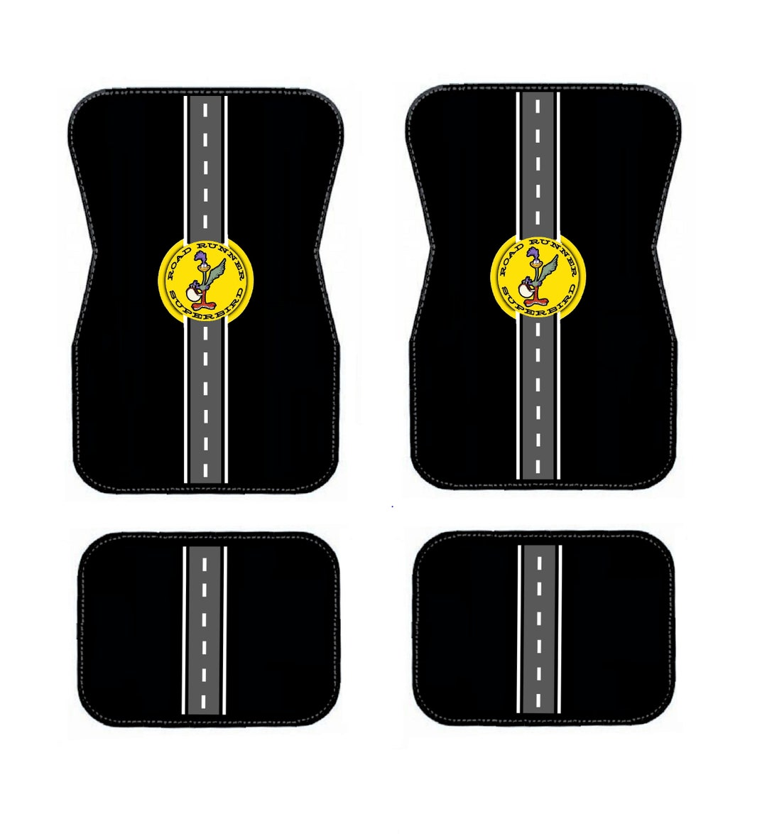For Plymouth Road Runner Floor Mat Carpet Black All Embroidery 4pcs ...