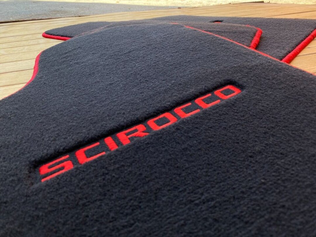 For VW Scirocco MK2 16v Floor Mats Carpet Black Red Letter Set Of4 1982 ...