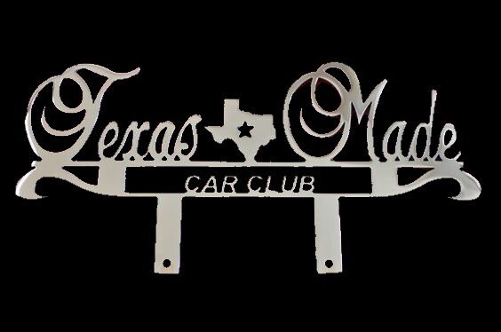 Custom Car Club Lowrider Texas Made Plaque Personelize Cnc Cutting ...