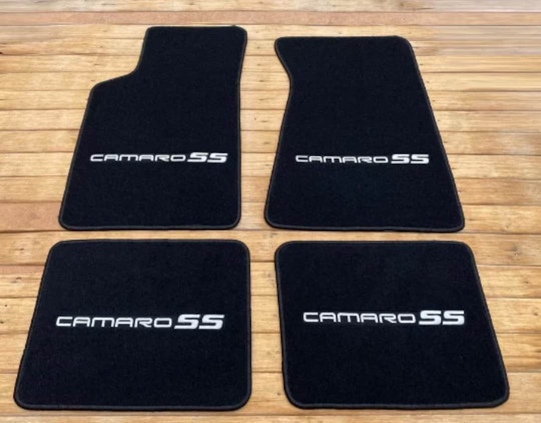 For Chevy Camaro Ss Floor Mats Carpet Black Embroidered Letter 4pcs ...
