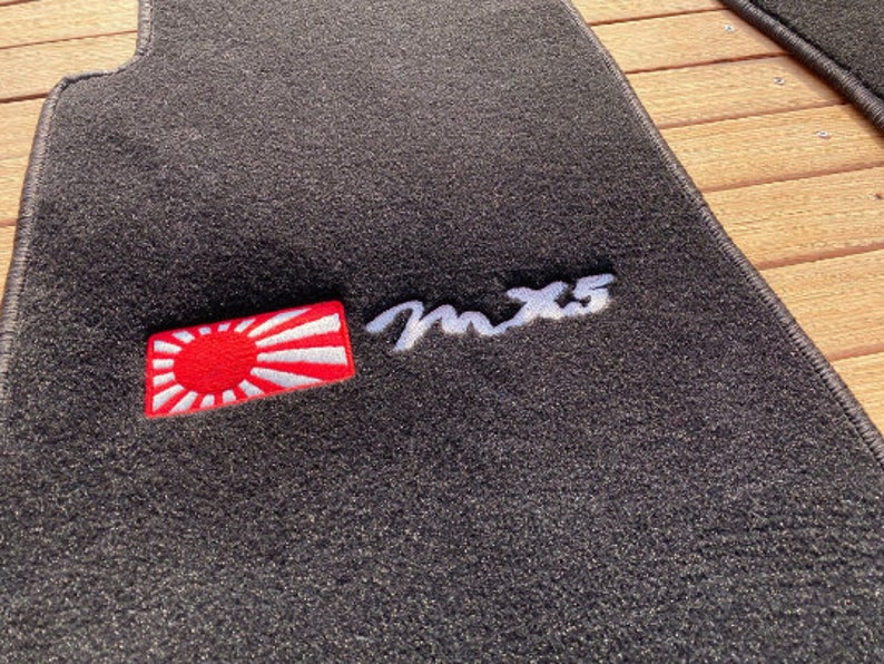 For Mazda Miata MX5 Custom Velour Floor Mats Carpet Black 2pcs 1990-97 ...