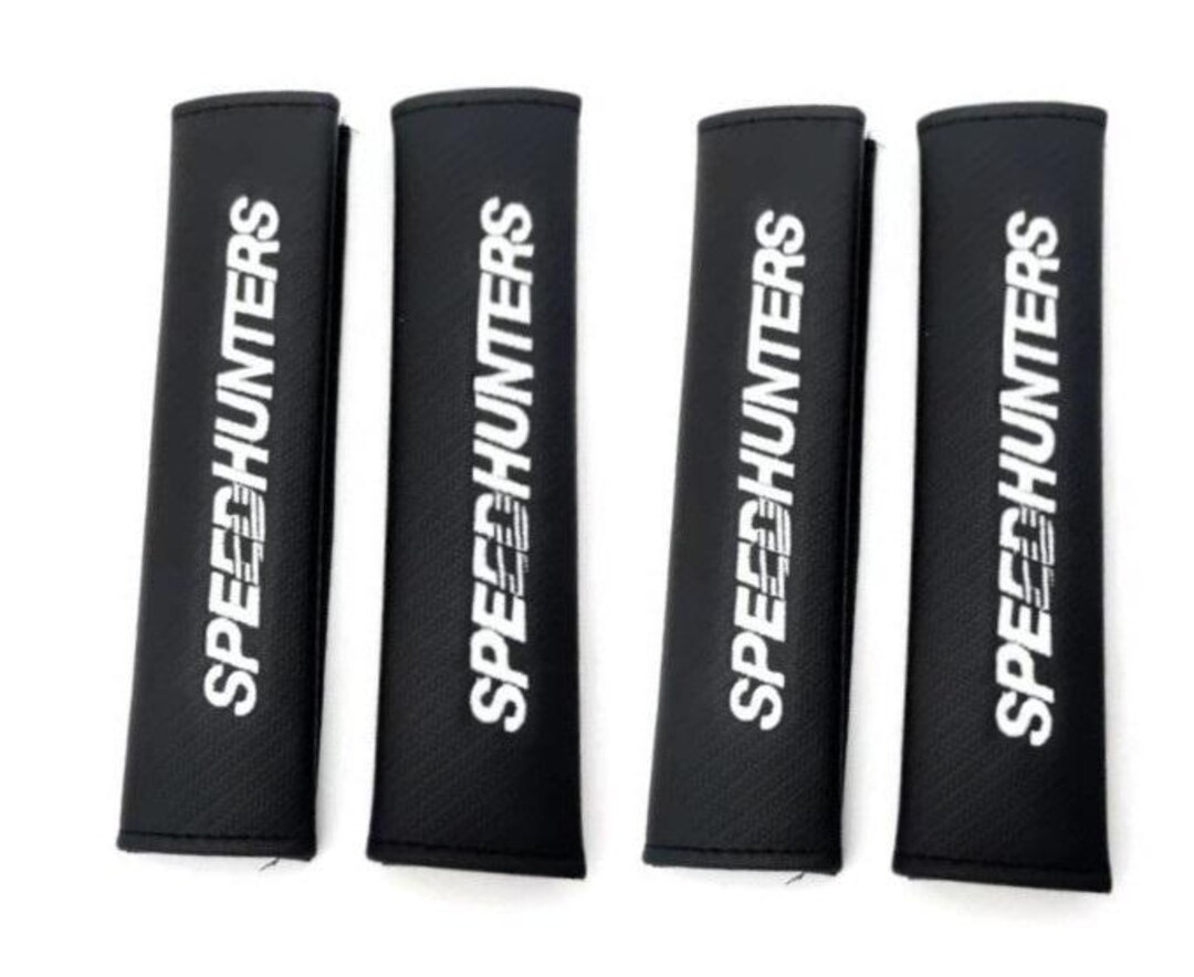 Speedhunters Car Seat Belt Genuine Leather Pads Shoulder Strap Cushion ...