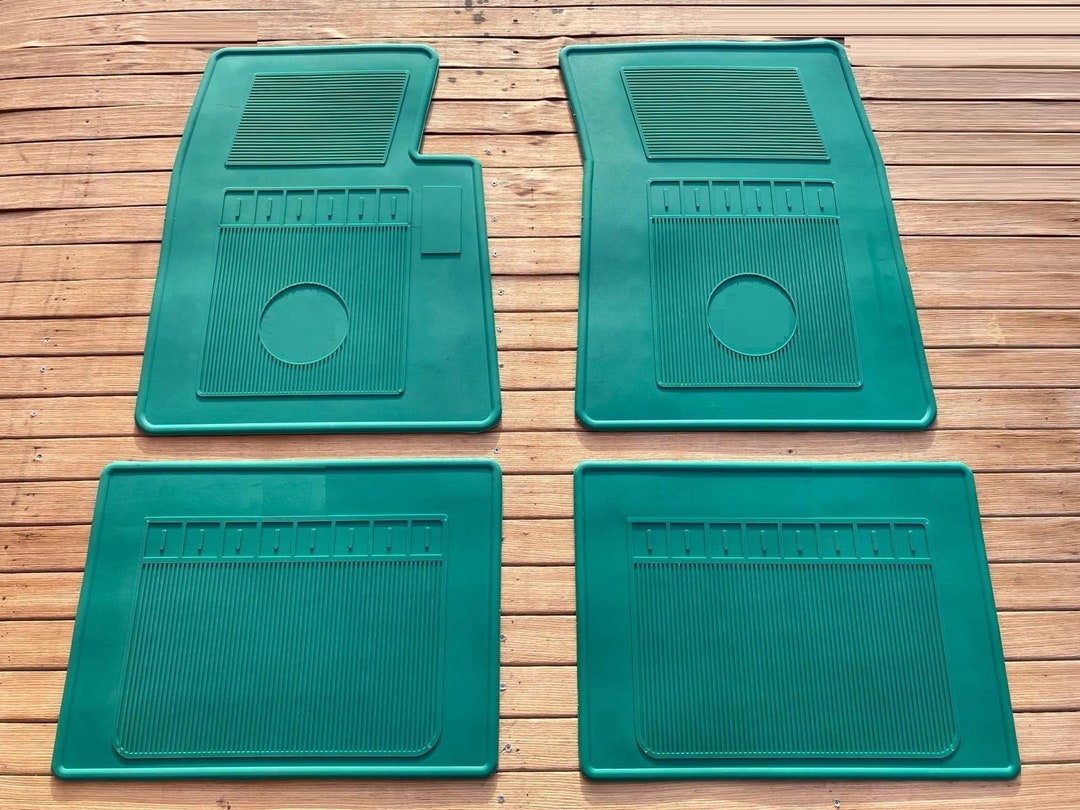 For Chevrolet Bel Air 150-210 Floor Mats Ruber Green Set Of4 1955-1958 ...