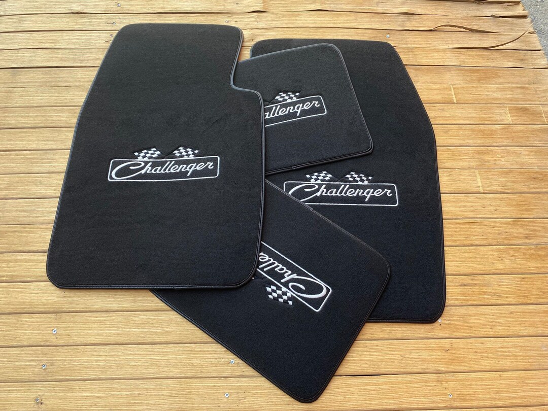 For Mopar Dodge Challenger Floor Mats Carpet Set 4pcs EMBROIDERY LOGO ...