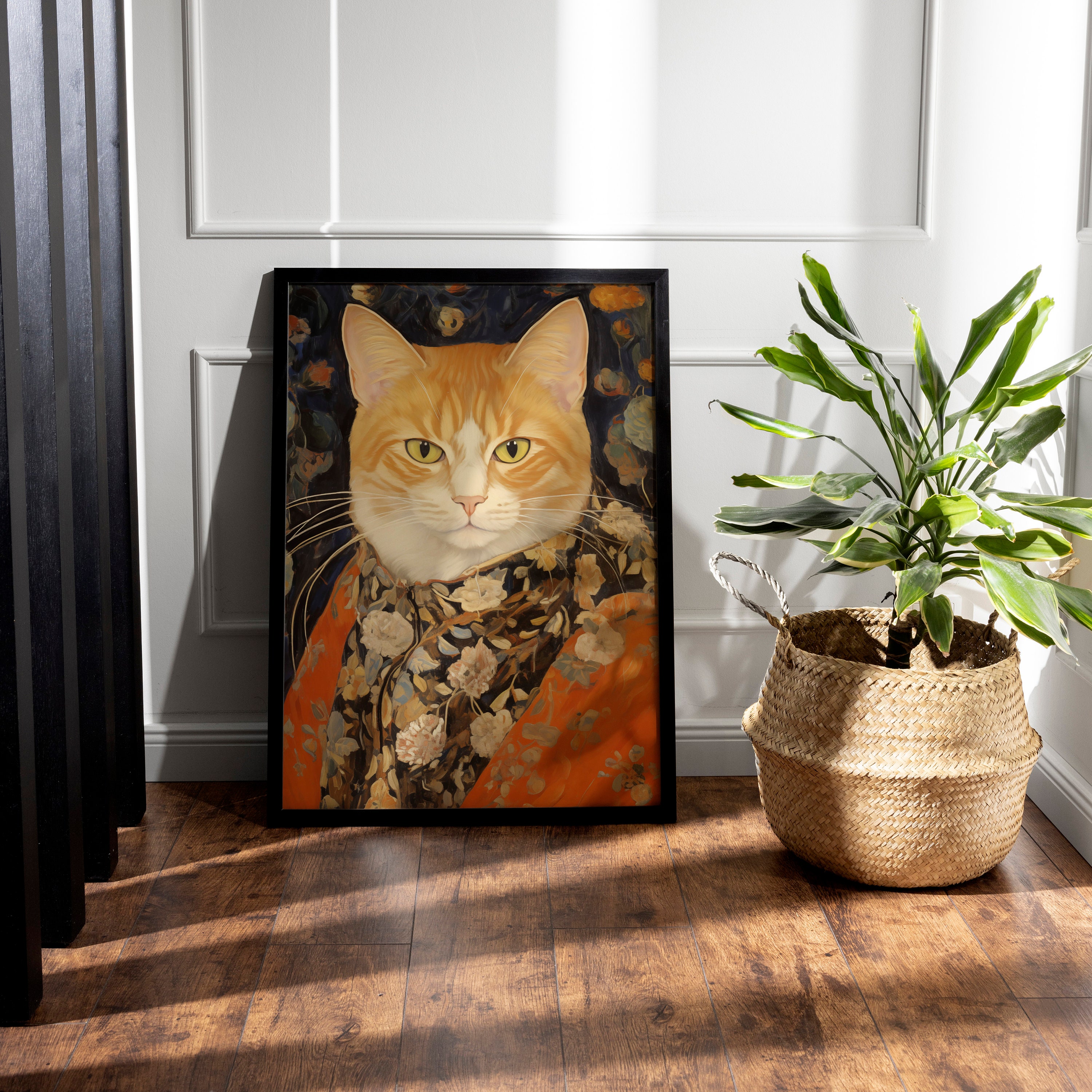 Gustav Klimt Cat Set of 6 Prints, Gallery Wall Set, Orange Cat Art ...