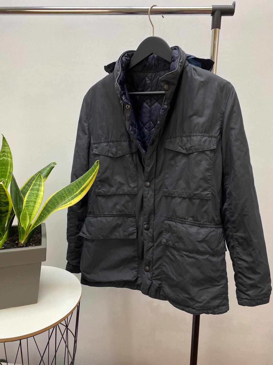 Barbour Bedley Quilted Reversible Jacket Size S Blue - Etsy