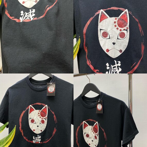 Demon Slayer Manga Tanjiro Warding Mask Anime T-shirt… - Gem