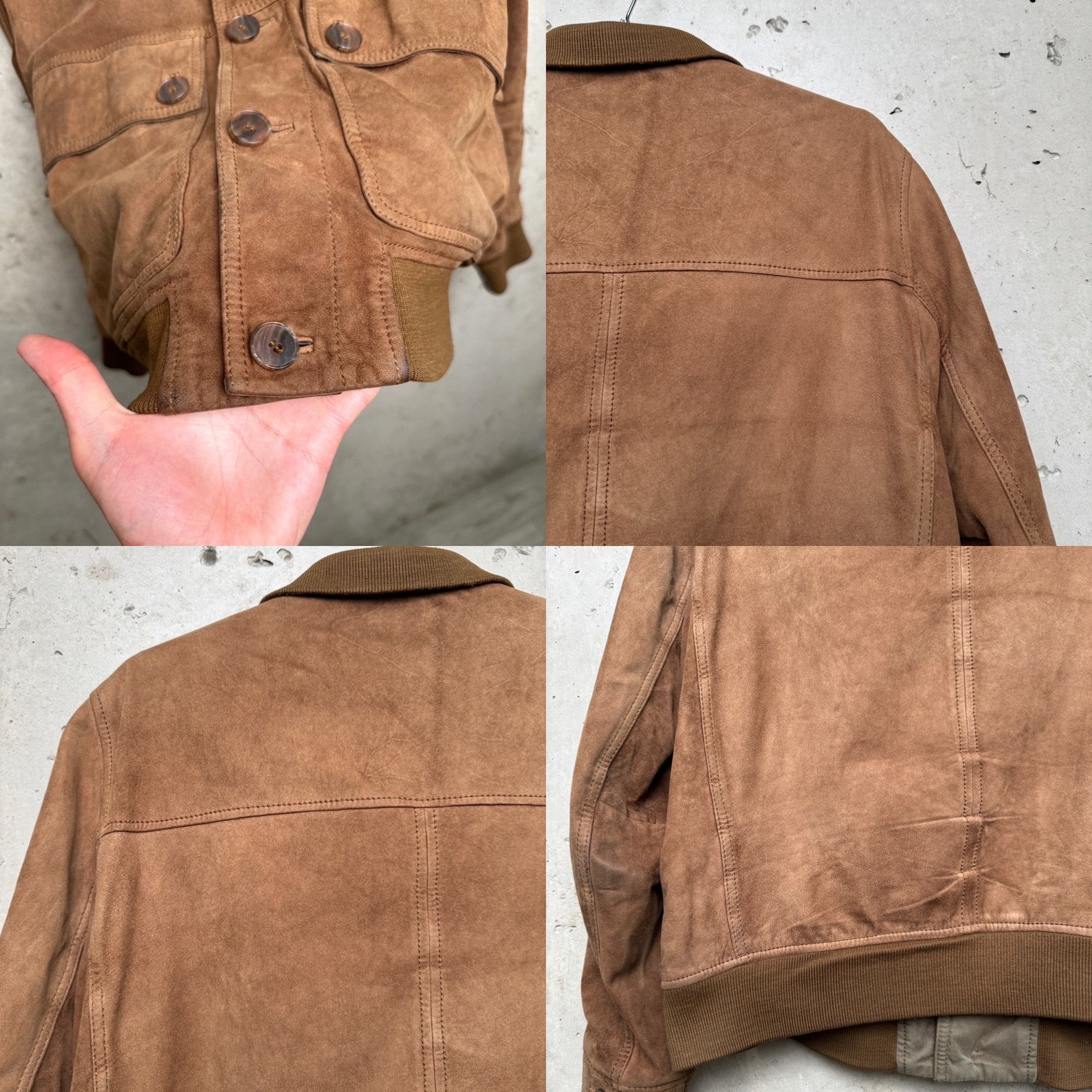 Hugo Boss Suede Bomber Jacket Goat Size 50 Mens Brown Vintage - Etsy