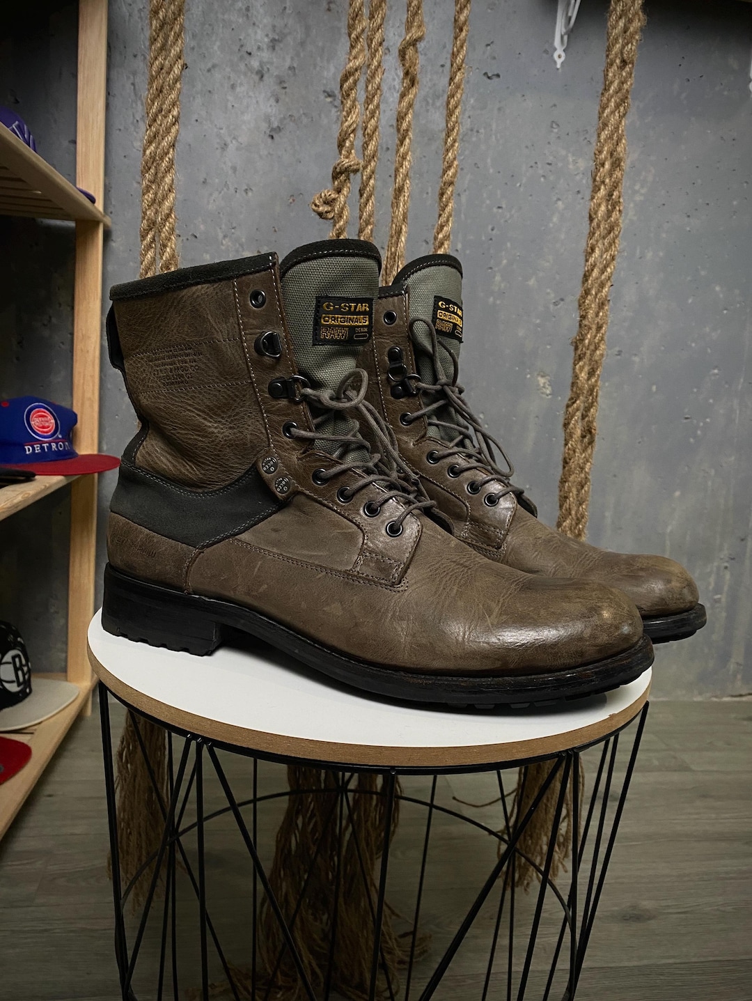 G. Star Raw Boots Boots Leather Avantgarde Hype Army Combat Size Us 12 ...