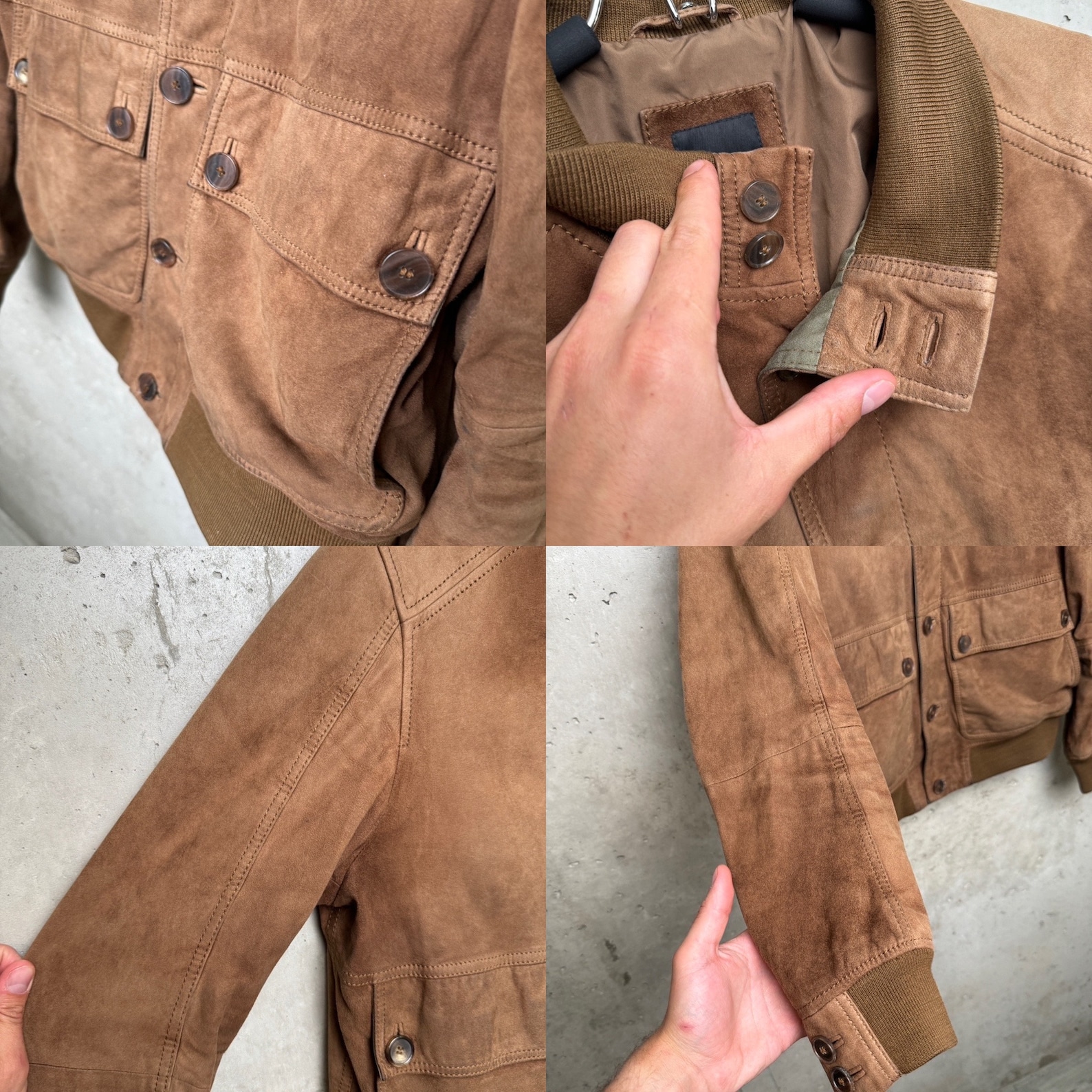 Hugo Boss Suede Bomber Jacket Goat Size 50 Mens Brown Vintage - Etsy