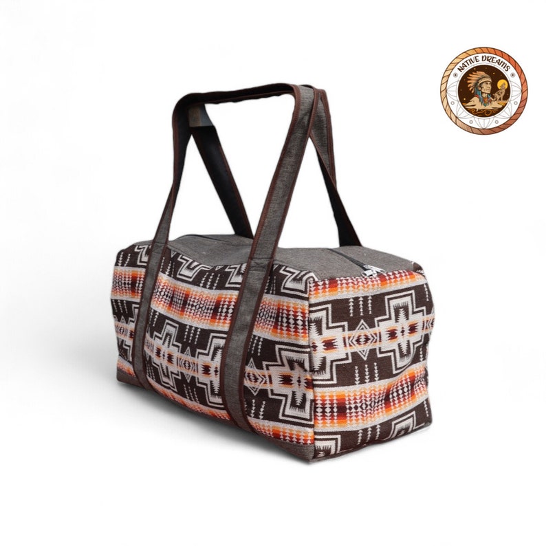 Native American Design Duffel Bag native Cross Print durable and ...