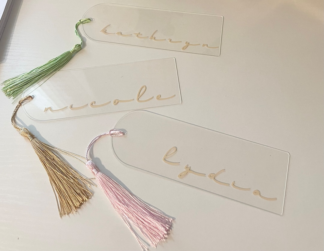Customized Acrylic Bookmarks With Tassel - Etsy