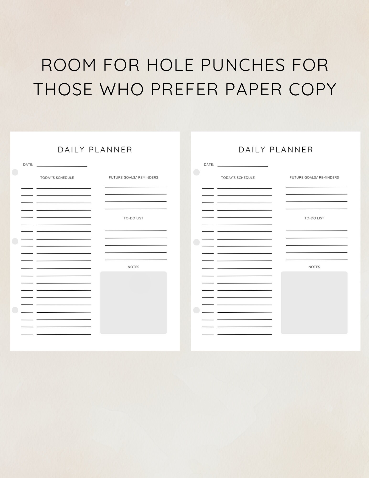 Simple Daily Planner Printable for Everyday Use for Easy Organising ...