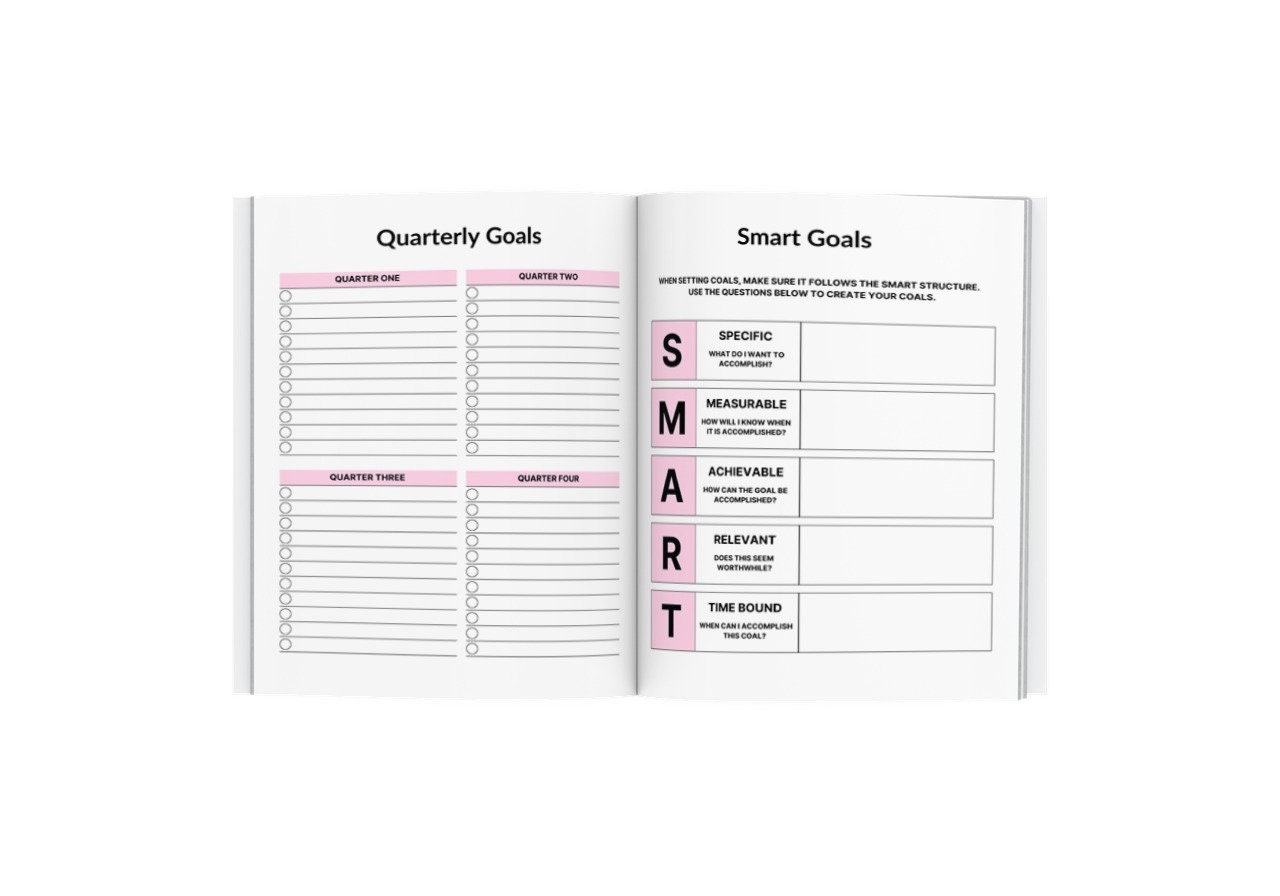 Printable Goal Planning Workbook, Goal Planner Template Bundle Goal ...
