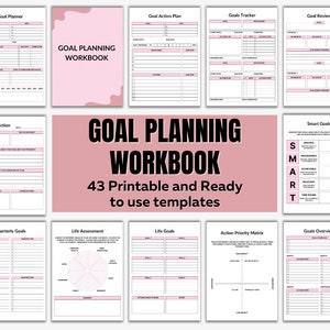 Printable Goal Planning Workbook, Goal Planner Template Bundle Goal ...
