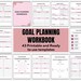 Printable Goal Planning Workbook, Goal Planner Template Bundle Goal ...