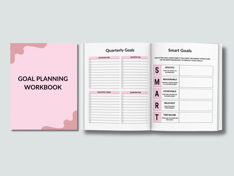 Printable Goal Planning Workbook, Goal Planner Template Bundle Goal ...