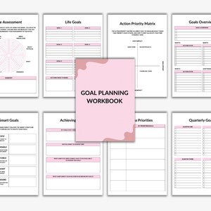 Printable Goal Planning Workbook, Goal Planner Template Bundle Goal ...