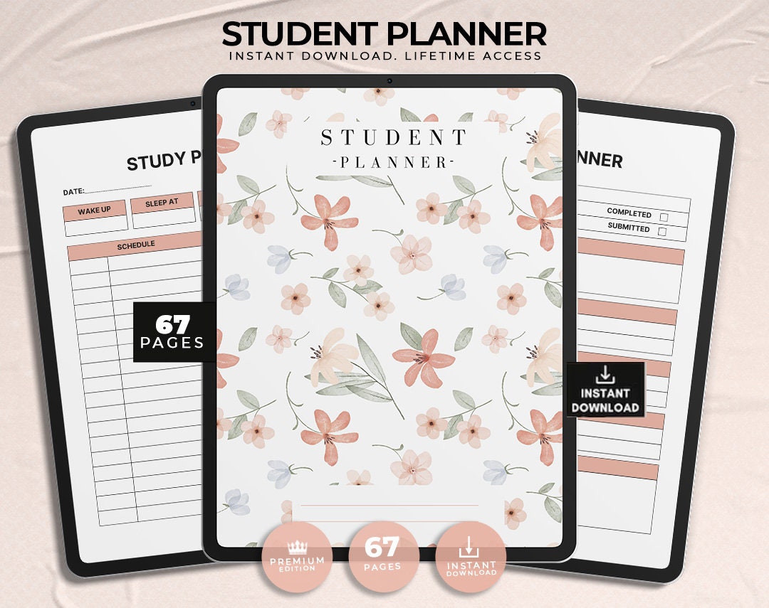 Printable Student Planner, Printable, Academic Planner Printable ...