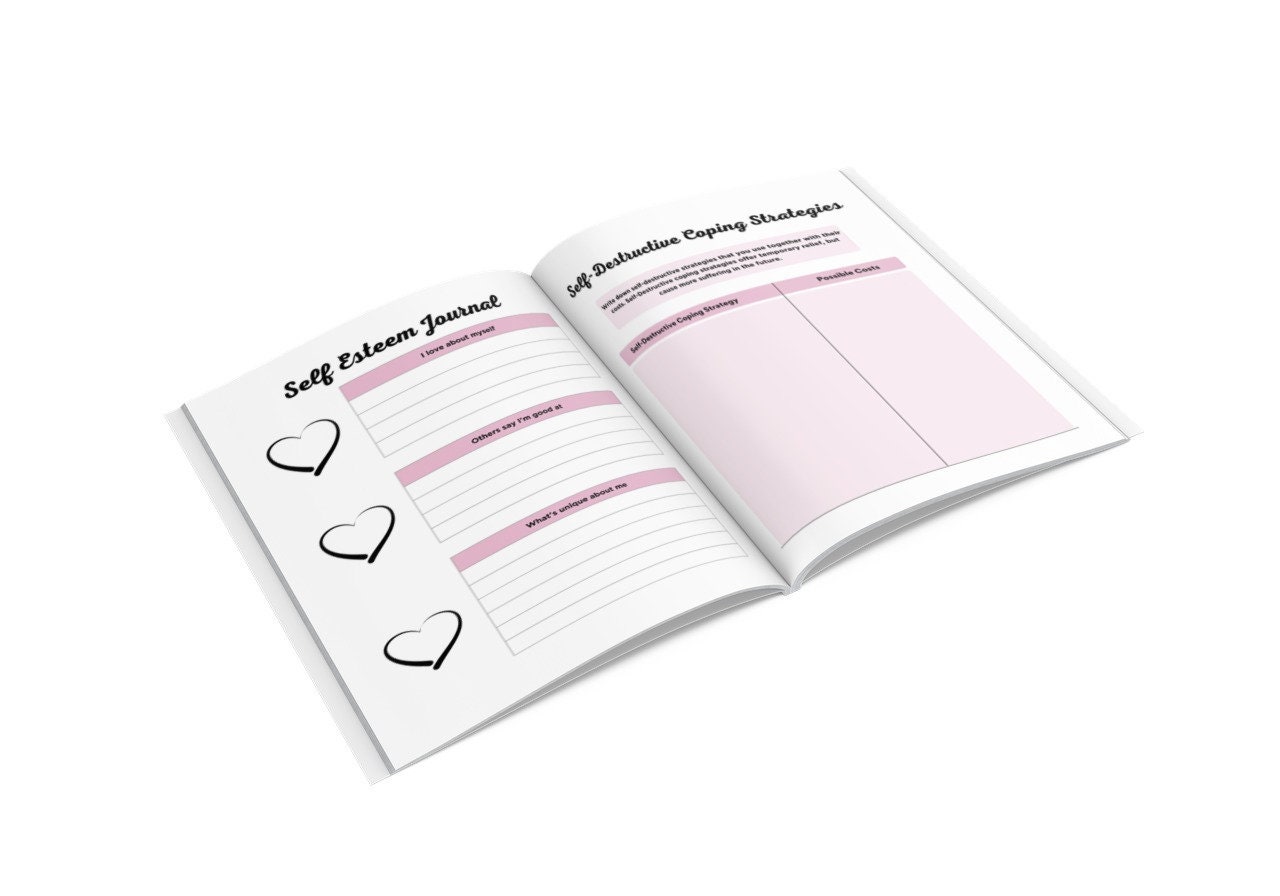 Digital Anxiety and Depression Mental Health Workbook BUNDLE 55-page ...