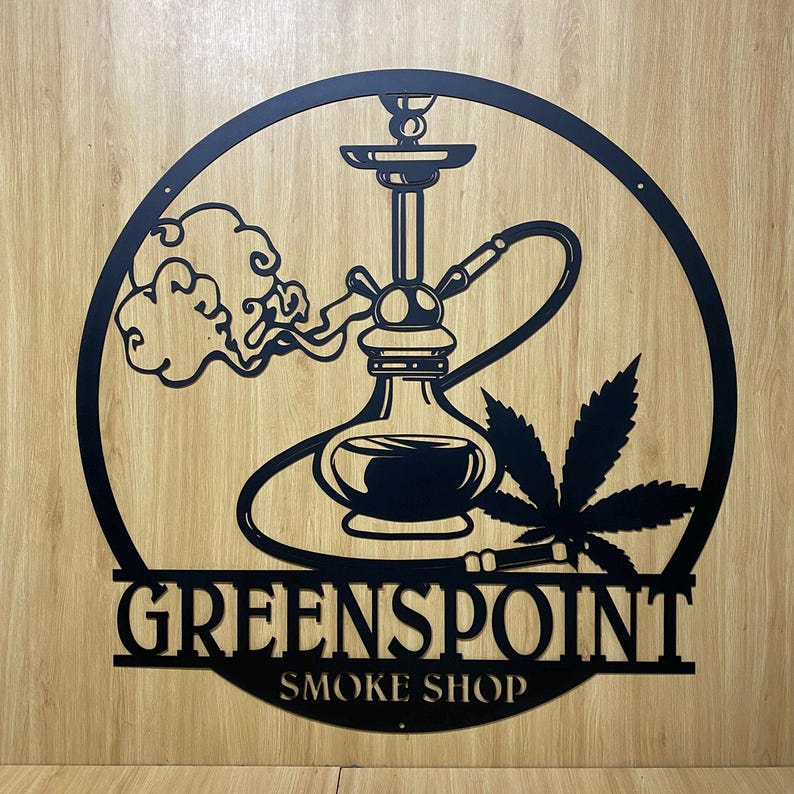 Custom Shisha Hookah Metal Wall Art, Personalized Shisha Smoker Metal ...