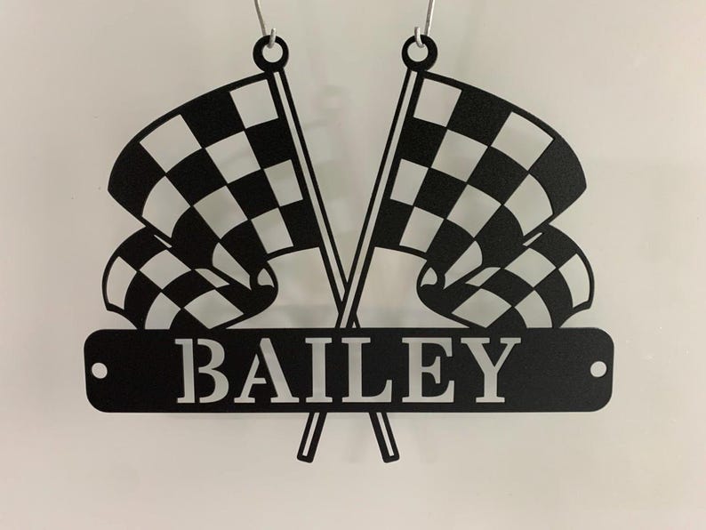 Custom Racing Flag Metal Wall Art, Racing Flag Metal Sign, Cusrom Flag ...