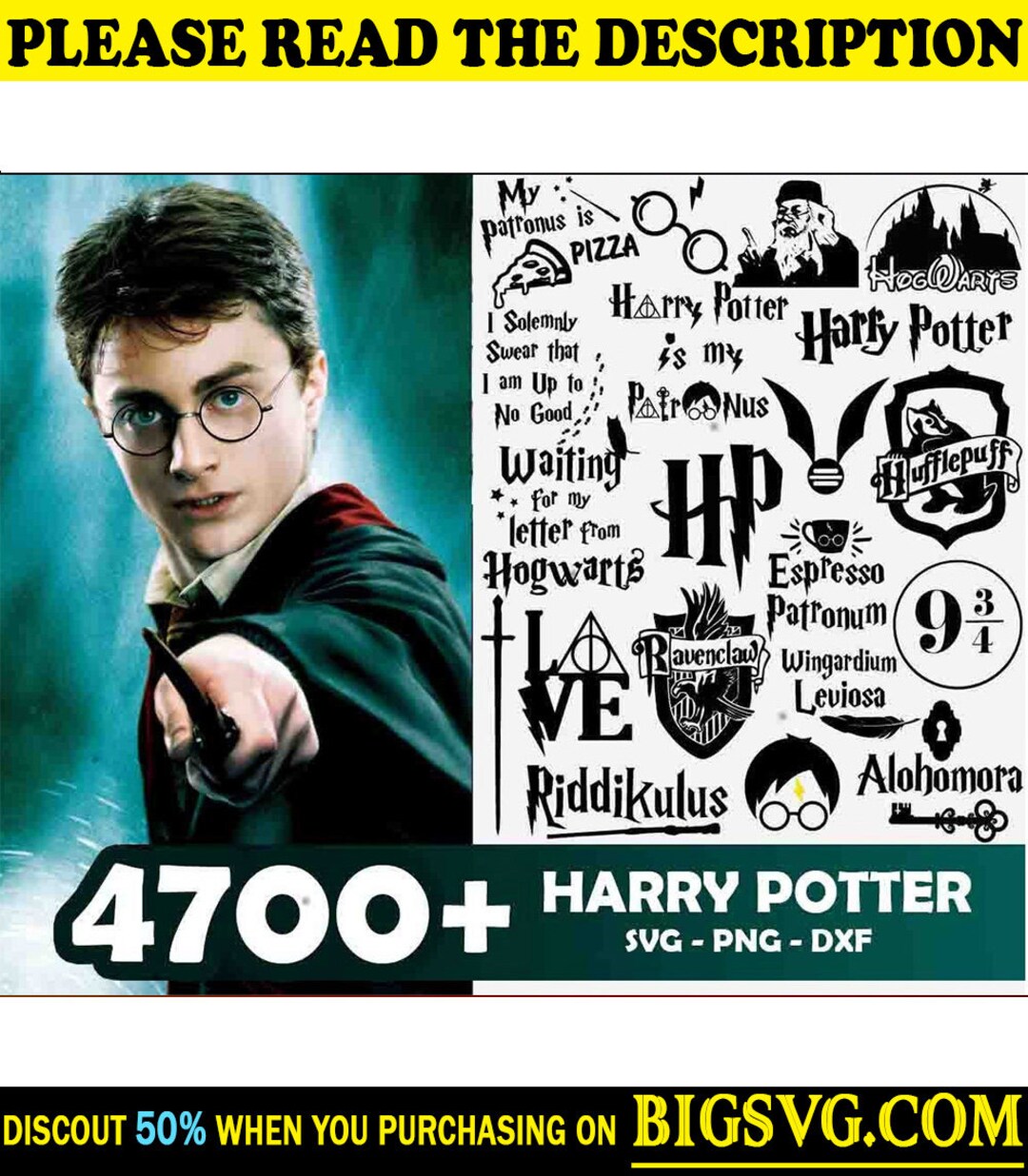 4700 Harry Potter Svg Bundle, Svg Cut Files for Cricut, Svg Files for ...