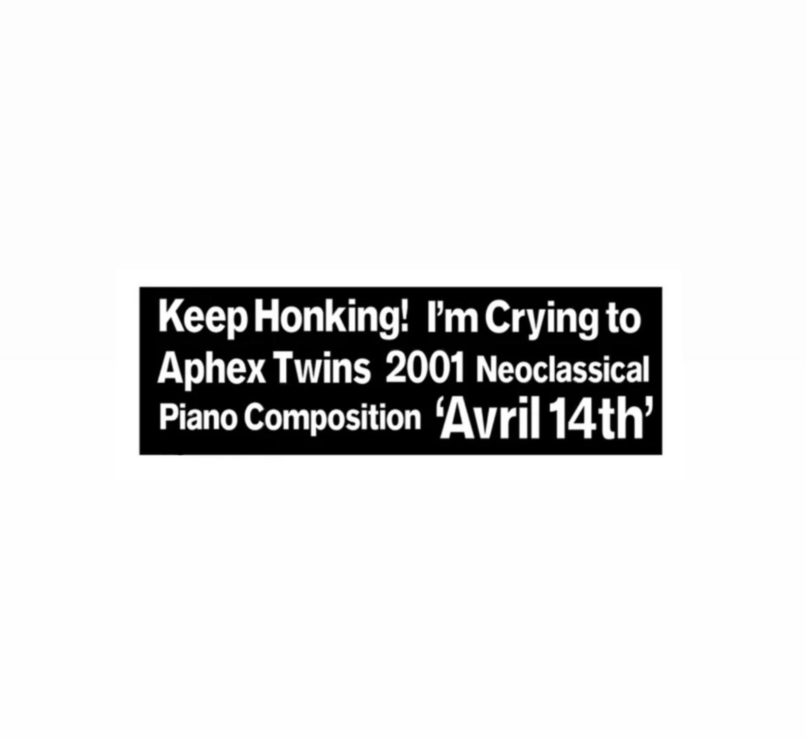 Crying 2 Aphex Twin Sticker - Etsy