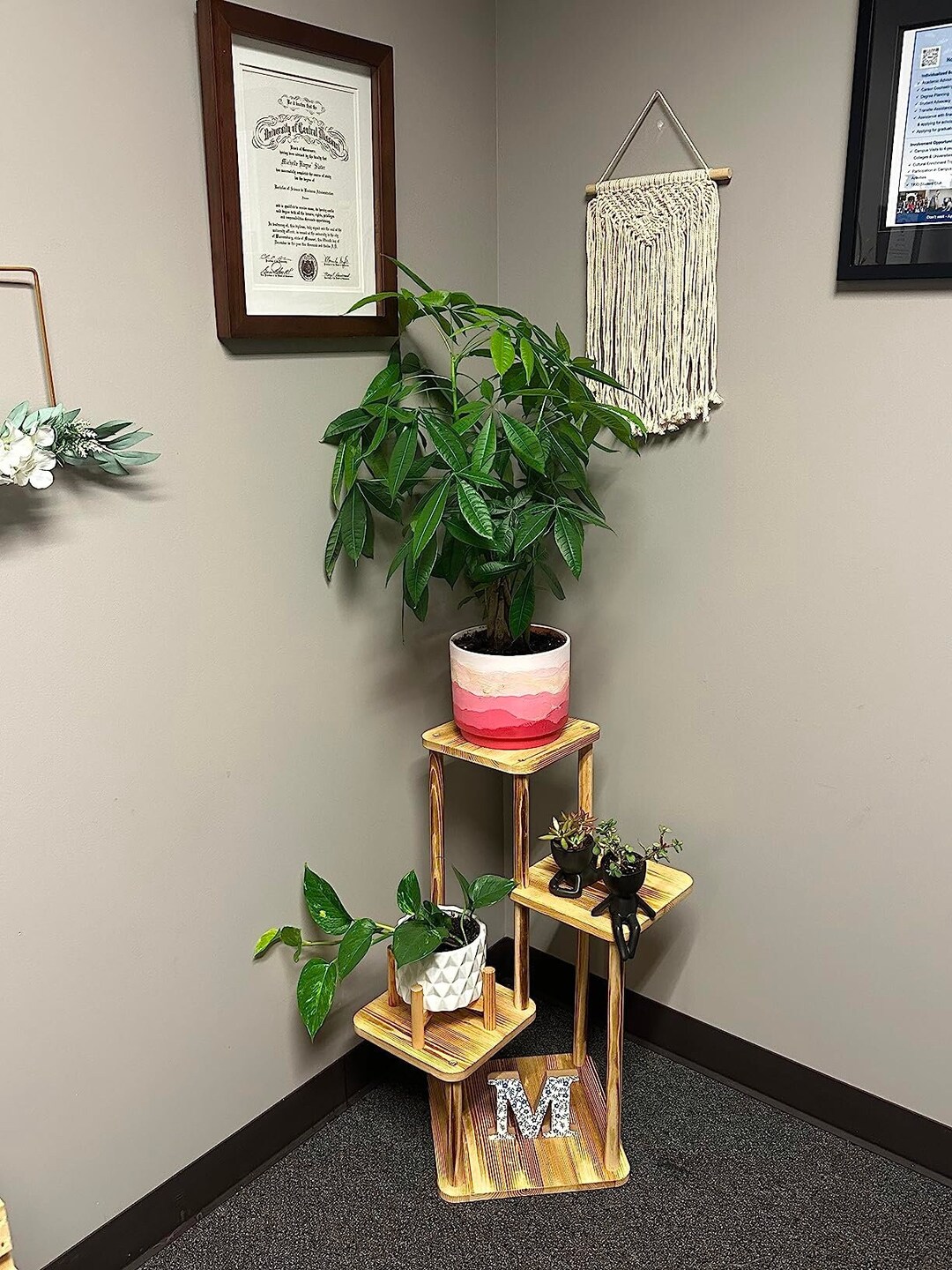 3 Tier Wooden Plant Stand Modern Plant Stand Indoor Plant Stand Tall ...