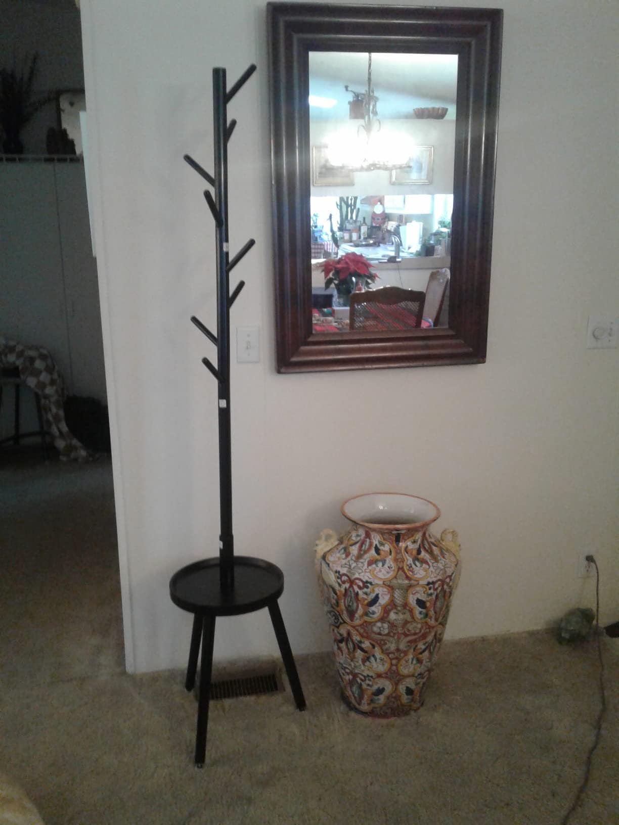 Handmade Wooden Standing Coat Rack With 8 Hooks Modern Coat Rack Coat ...