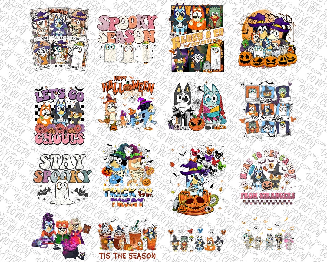 Bluey Halloween Png, Horror Character Png, Bluey Characters Png, Bluey ...