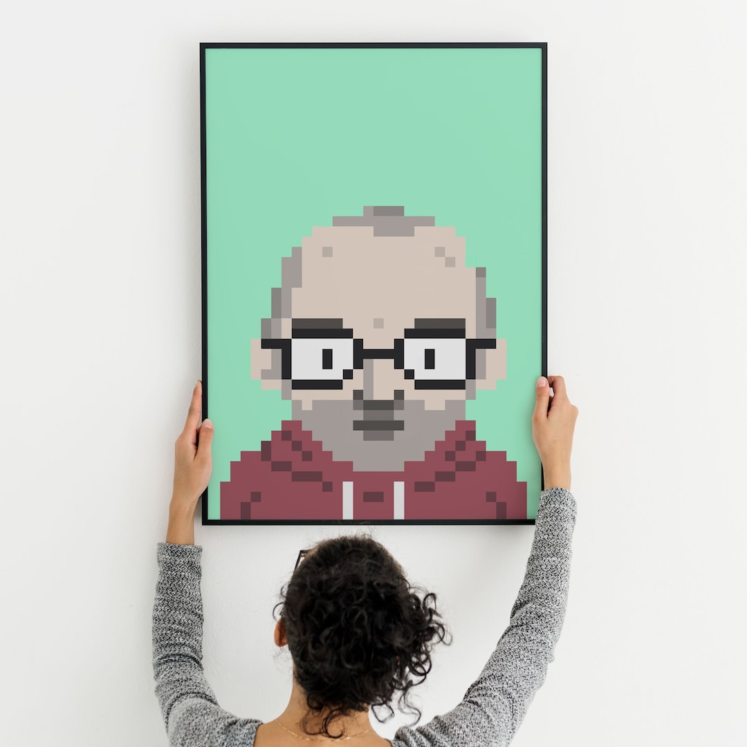 Custom Pixel Art Portrait Personalized 8-bits Style Portrait Pixel ...