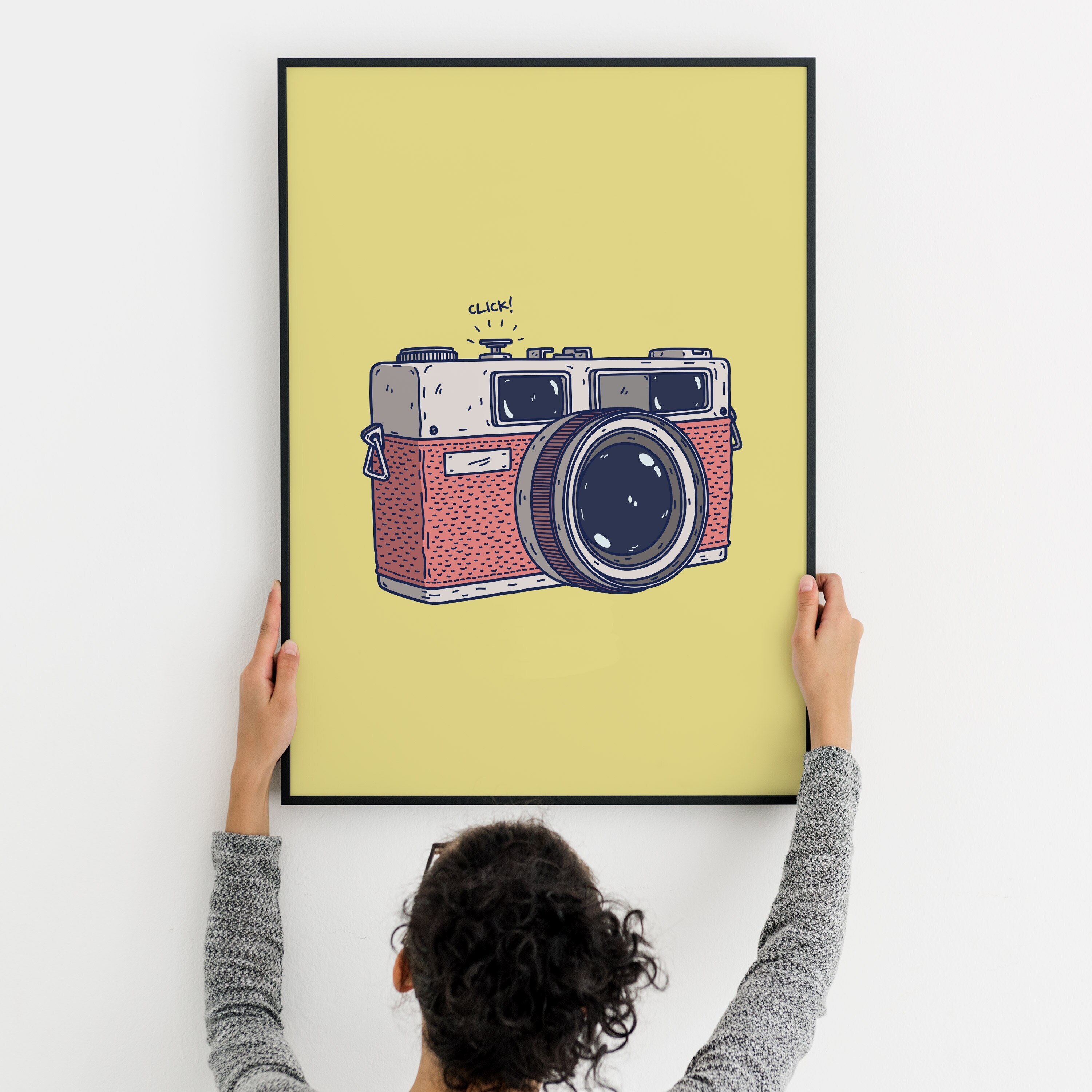 Vintage Camera Wall Art, Retro Photo Camera Poster, Photo Lover Art ...